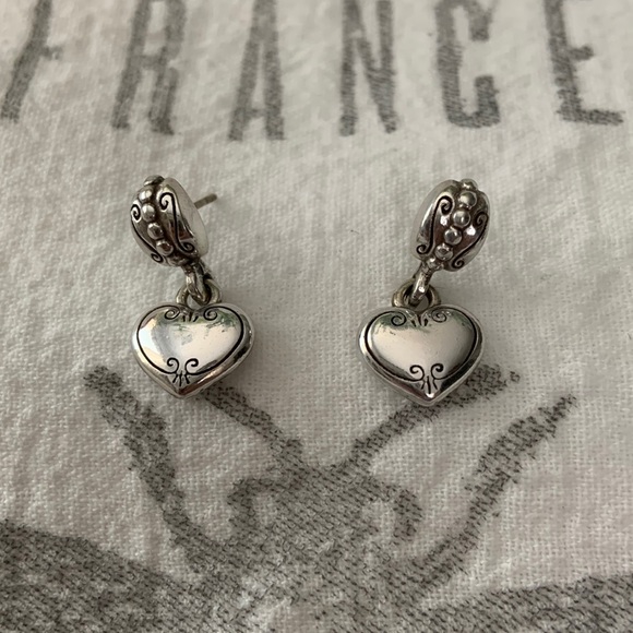 Brighton | Jewelry | Brighton Silver Plated Earrings With Out Butterfly ...
